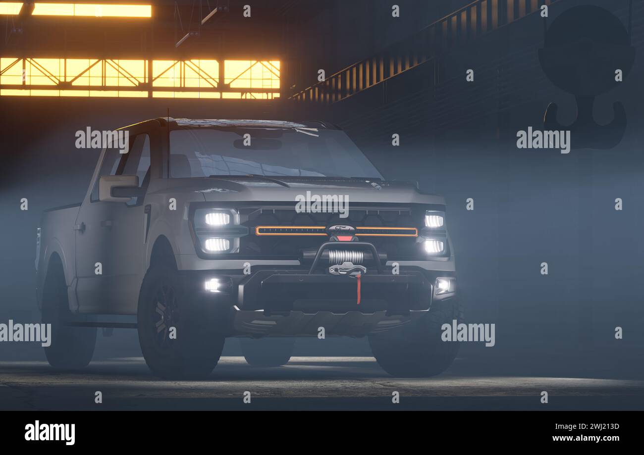 Szczecin,Poland-February 2024:TFord F-150 Tremor 2024.3d render Stock ...