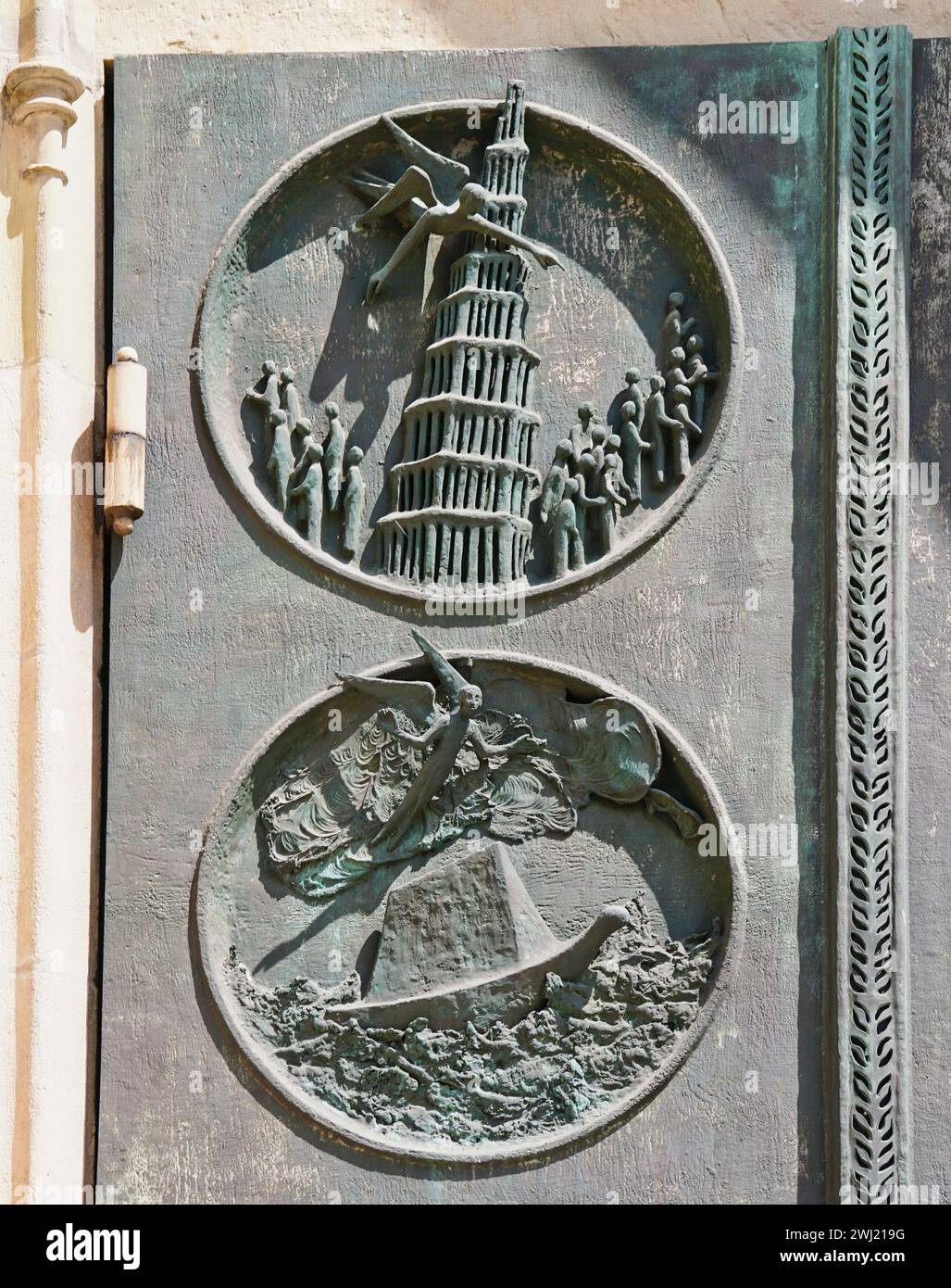 Tower of Babel Genesis 11:1ff; Noah's Ark Genesis 9:1ff Stock Photo - Alamy