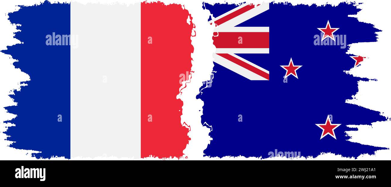 France new zealand flag hi-res stock photography and images - Alamy