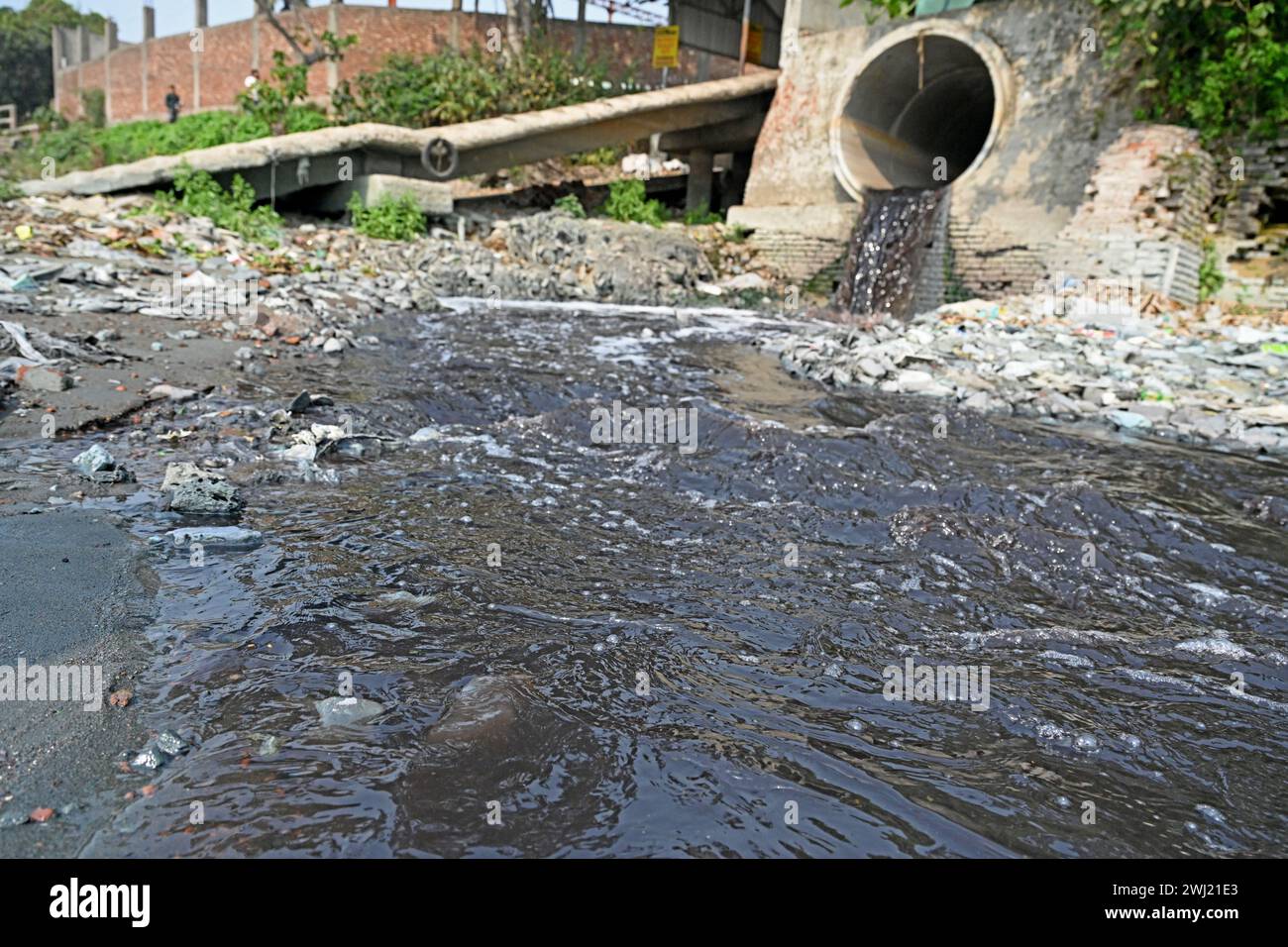 Industrial effluents water has been released by Textile Industries at ...