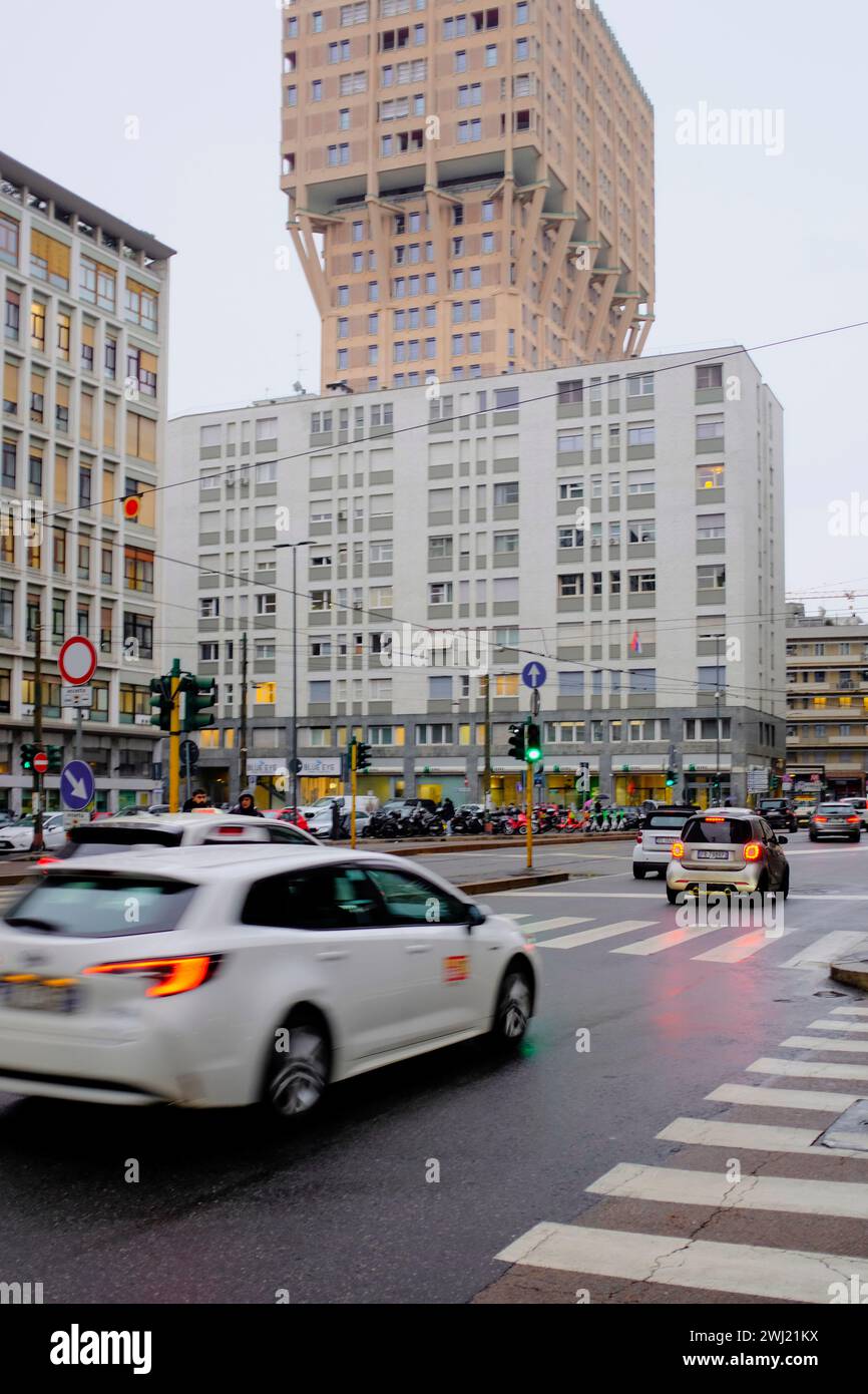 Velasca Tower (Torre Velasca), skyscraper in Milan, built in the 1950s ...