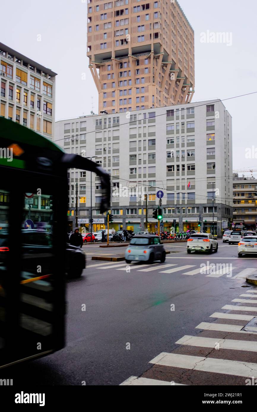 Velasca Tower (Torre Velasca), skyscraper in Milan, built in the 1950s ...