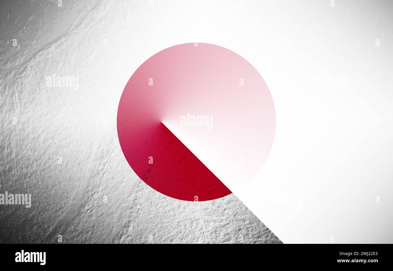 Flag of Japan blurred into white background Stock Photo - Alamy