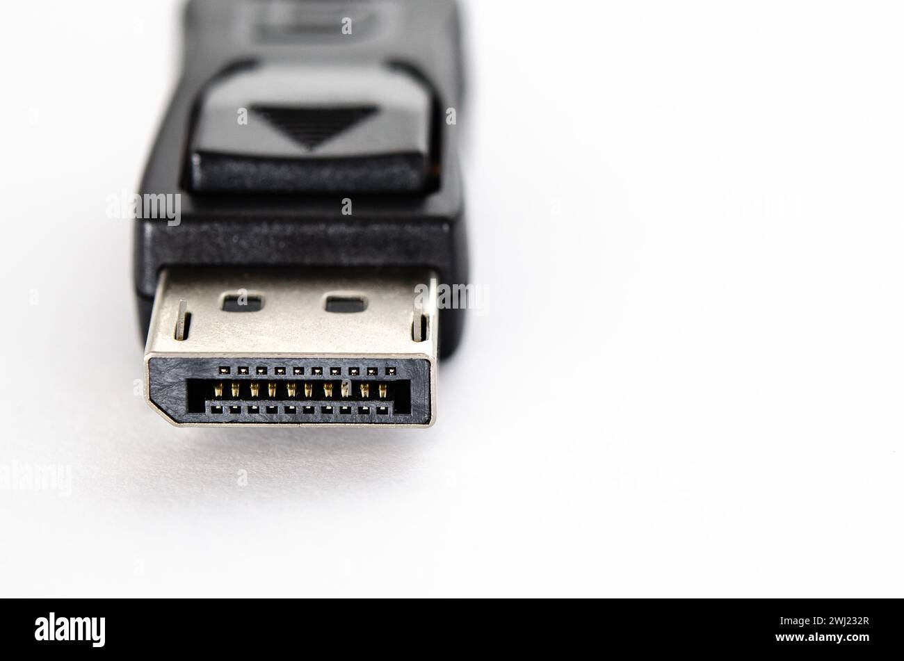 Display cable gold plated connector. displayport Stock Photo - Alamy