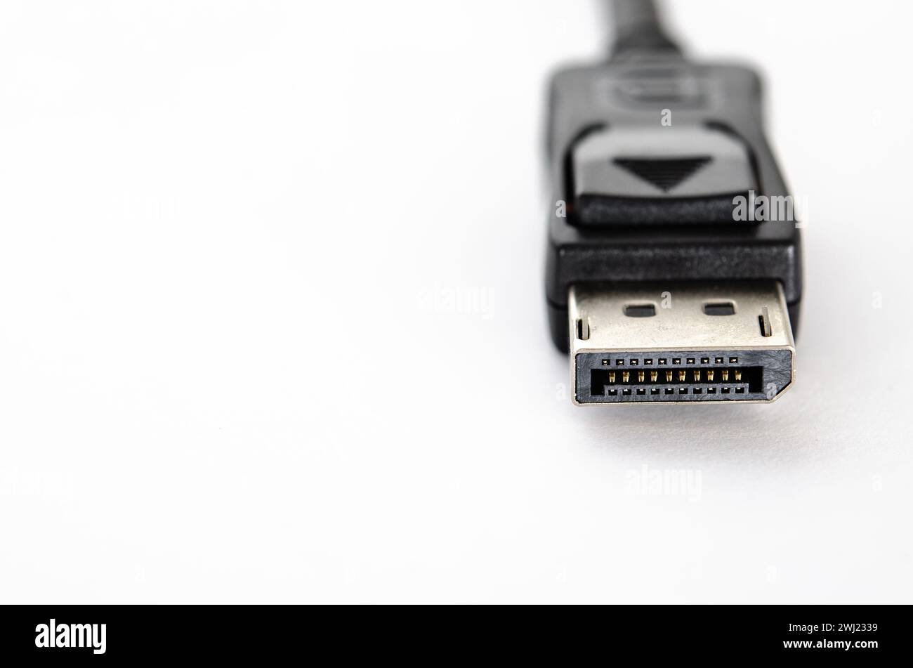 Display cable gold plated connector. displayport Stock Photo - Alamy