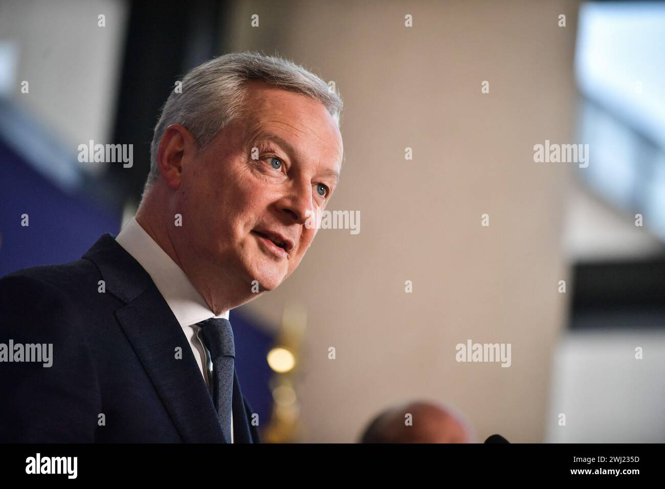 French Minister for the Economy and Finances Bruno Le Maire delivers a ...