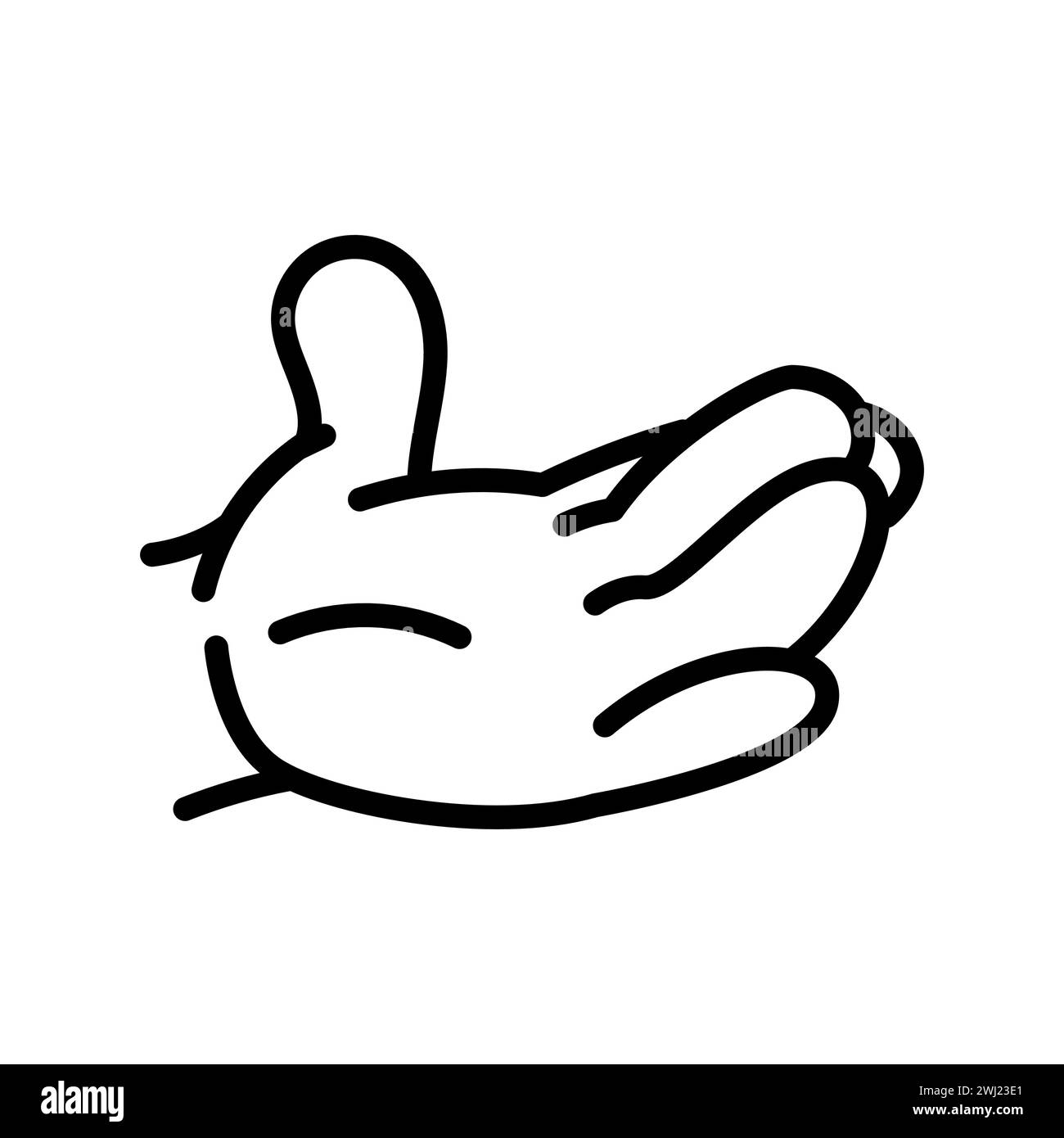 Cartoon gesture line icons set. Character hand. Vector isolated element ...