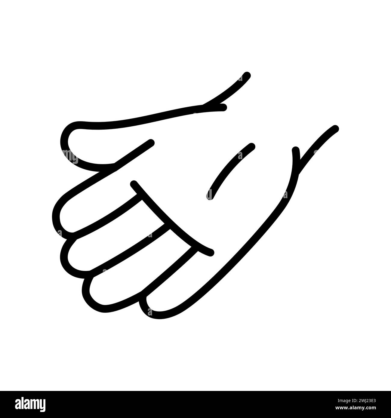 Cartoon gesture line icons set. Character hand. Vector isolated element ...