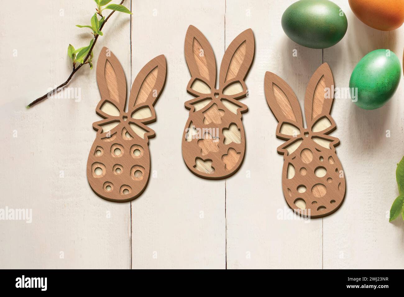 EASTER BUNNY EGGS Digital multilayer laser cut files are specially ...