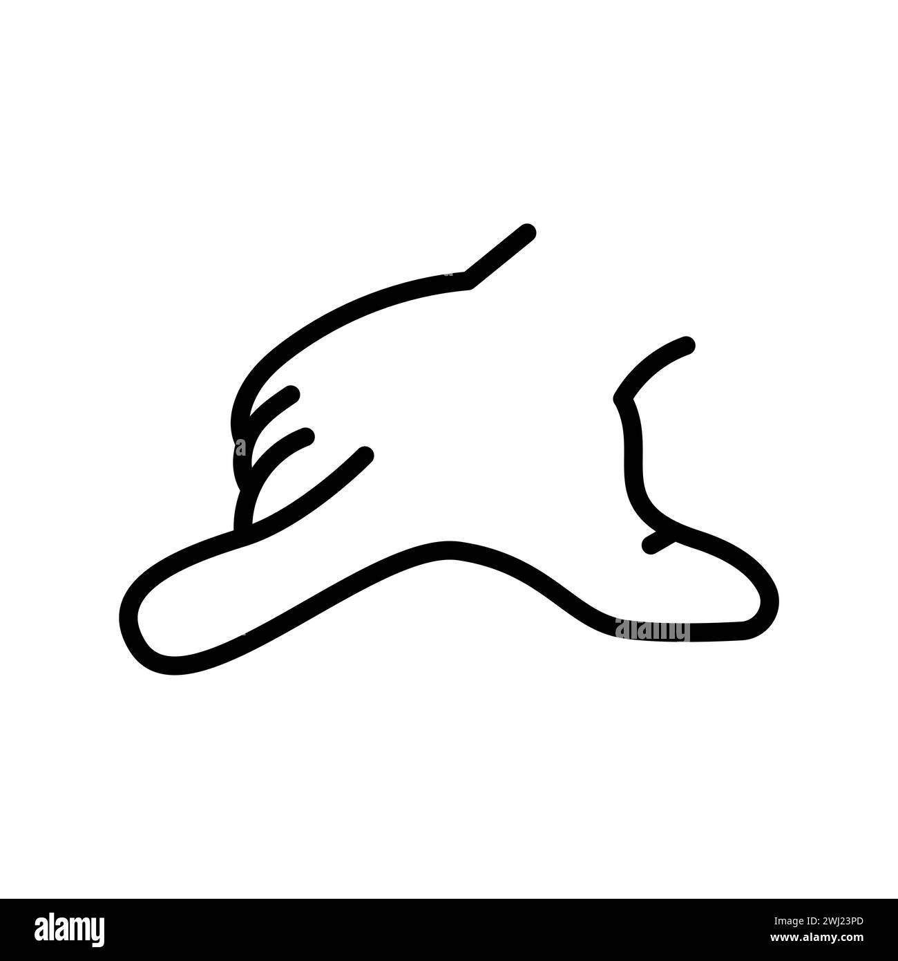 Cartoon gesture line icons set. Character hand. Vector isolated element ...