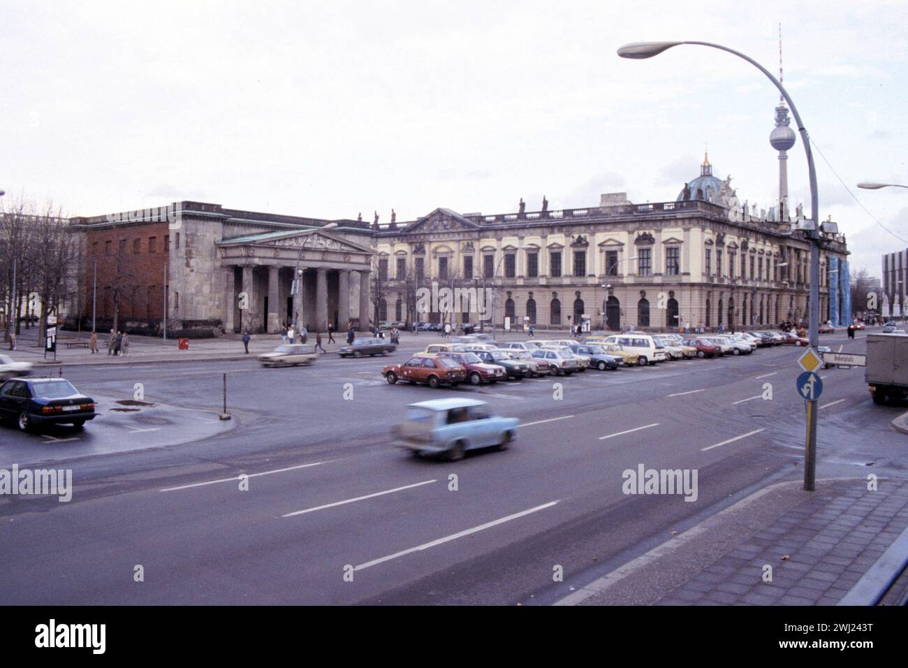 The Unter den Linden with the Neue Wache, Berlin 1990 Stock Photo - Alamy
