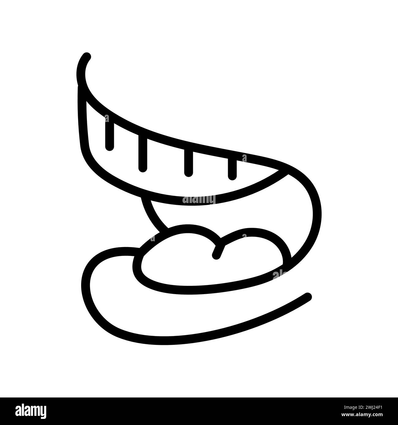 Cartoon mouth line icon. Character face element. Vector isolated ...