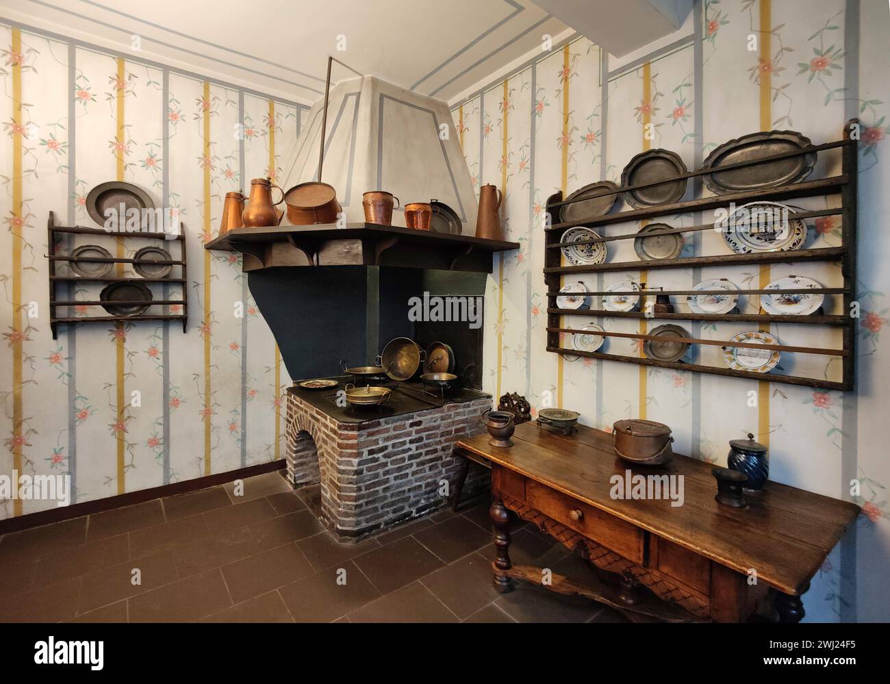 Goethehaus, Wohnsitz der Familie Goethe, die Kueche, Museum, Frankfurt ...