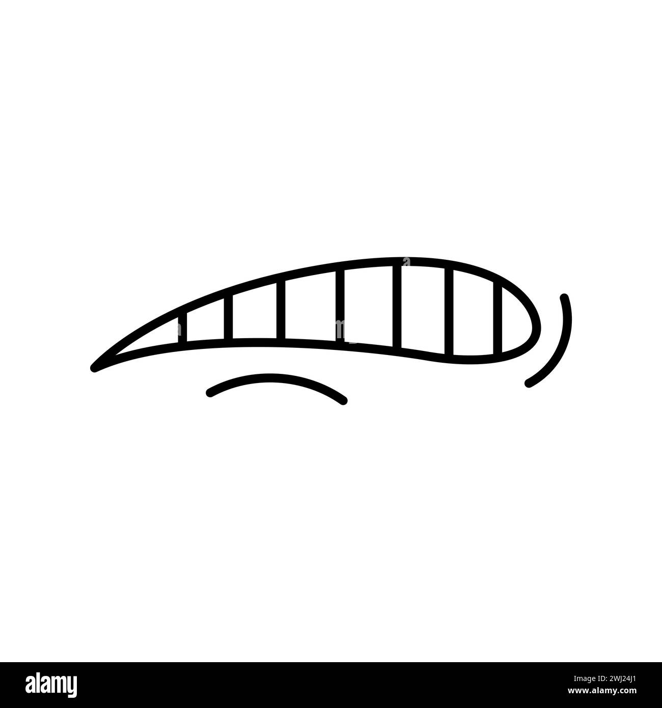 Cartoon mouth line icon. Character face element. Vector isolated ...