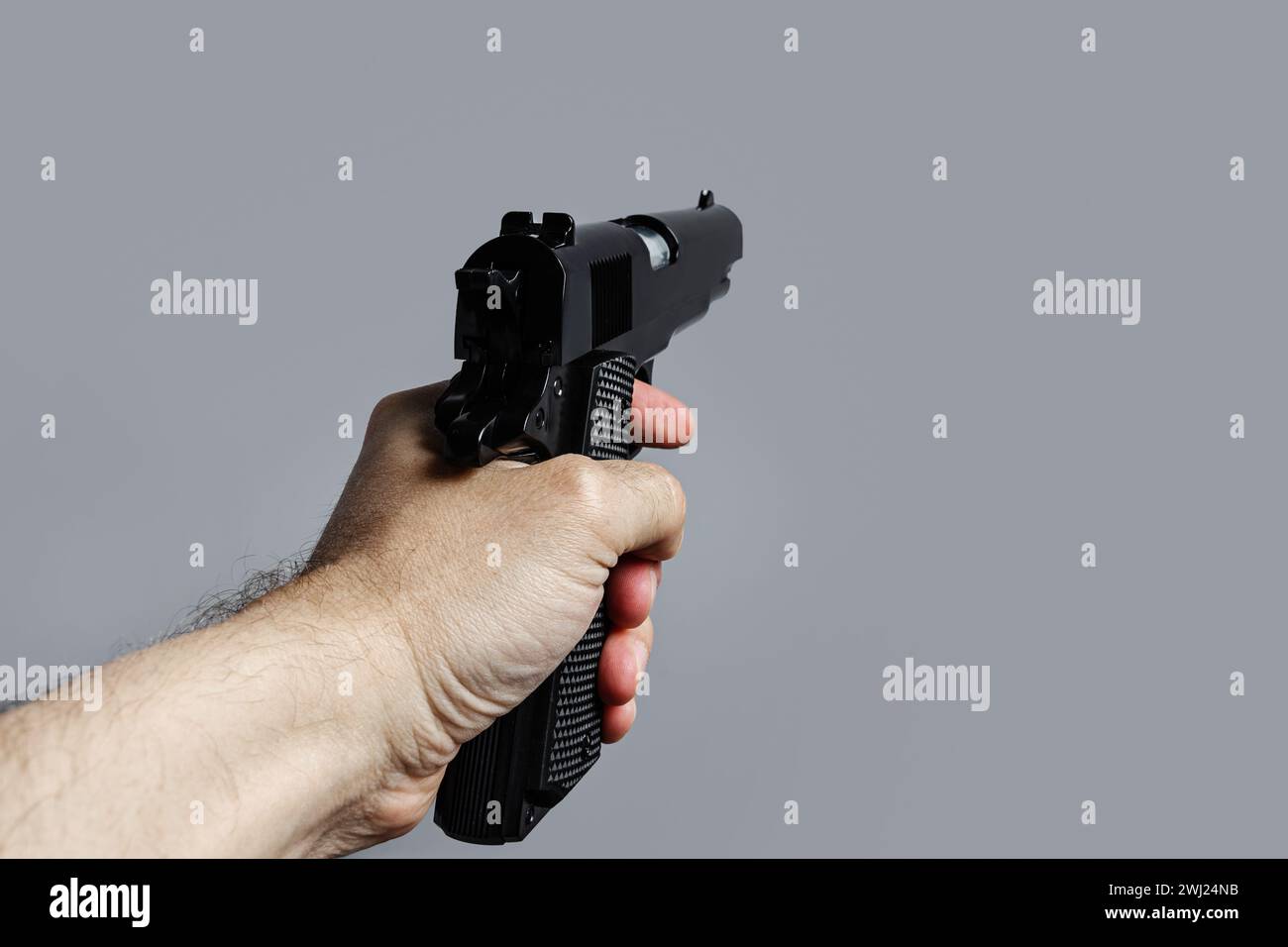 Holding gun first person hi-res stock photography and images - Alamy