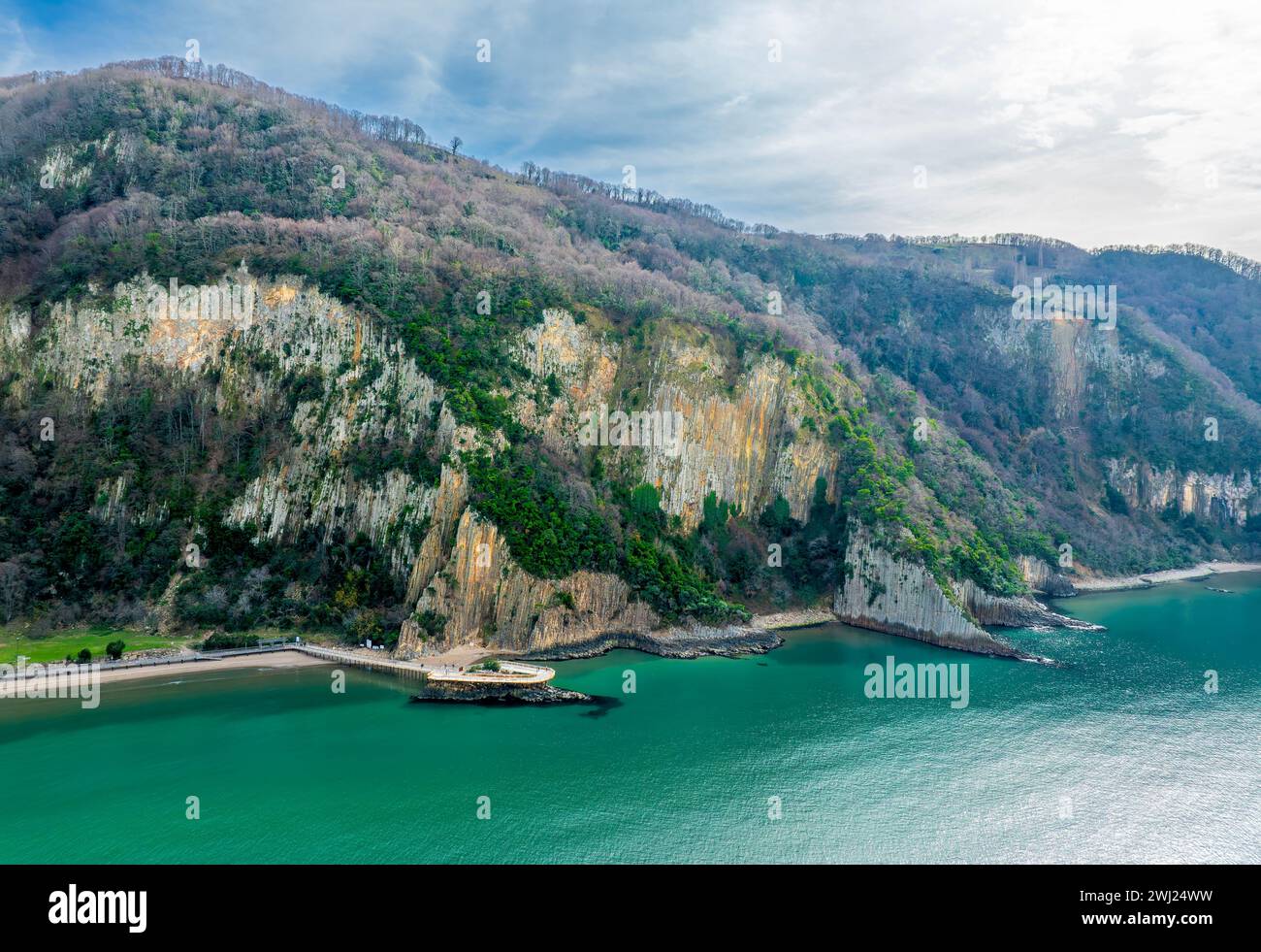 Lava columns formed 80 million years ago as a result of the cooling and ...