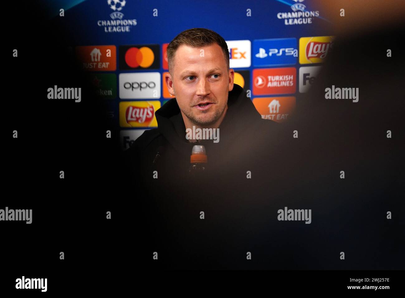 FC Copenhagen manager Jacob Neestrup during a press conference at the ...
