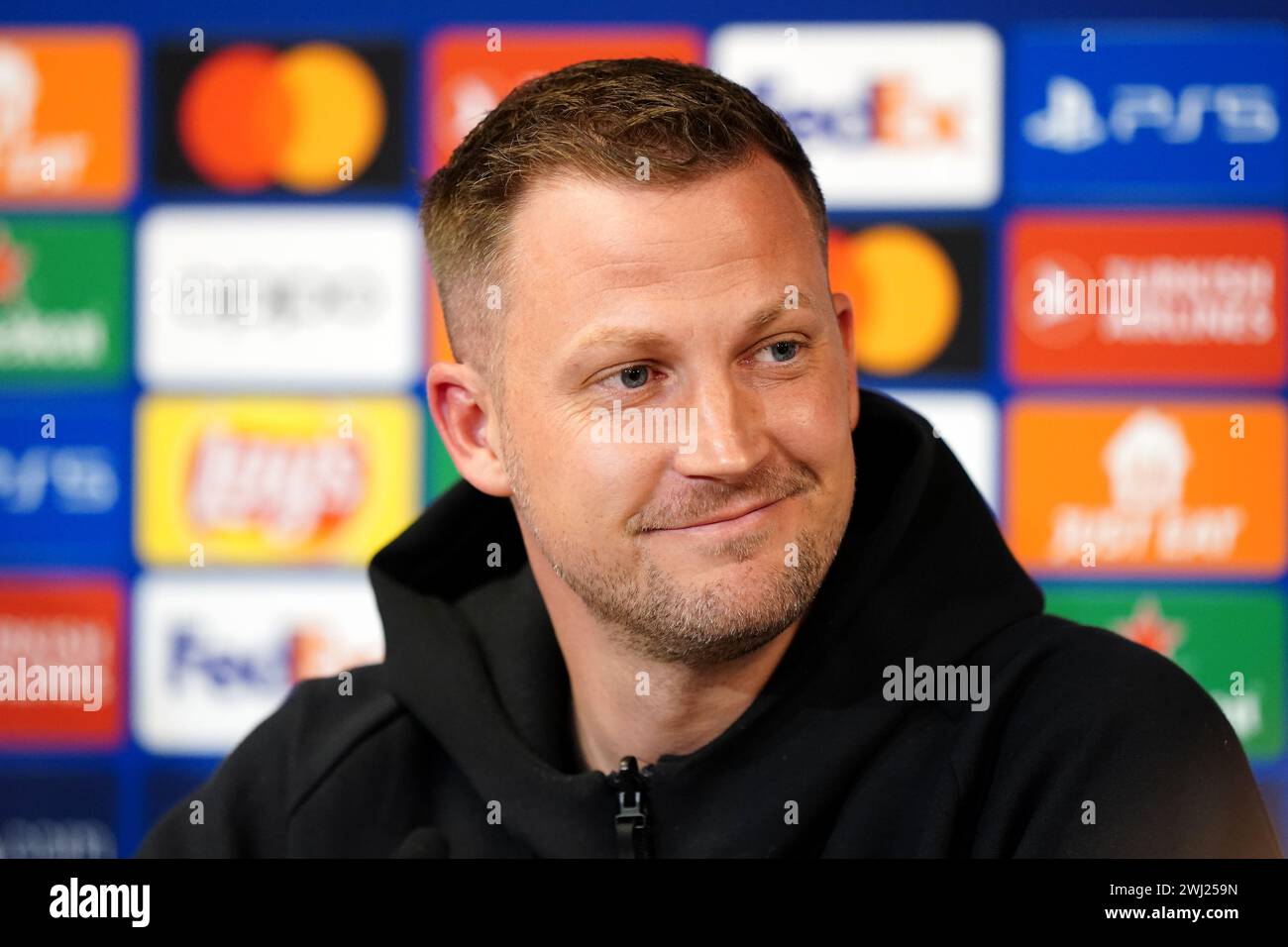 FC Copenhagen manager Jacob Neestrup during a press conference at the ...