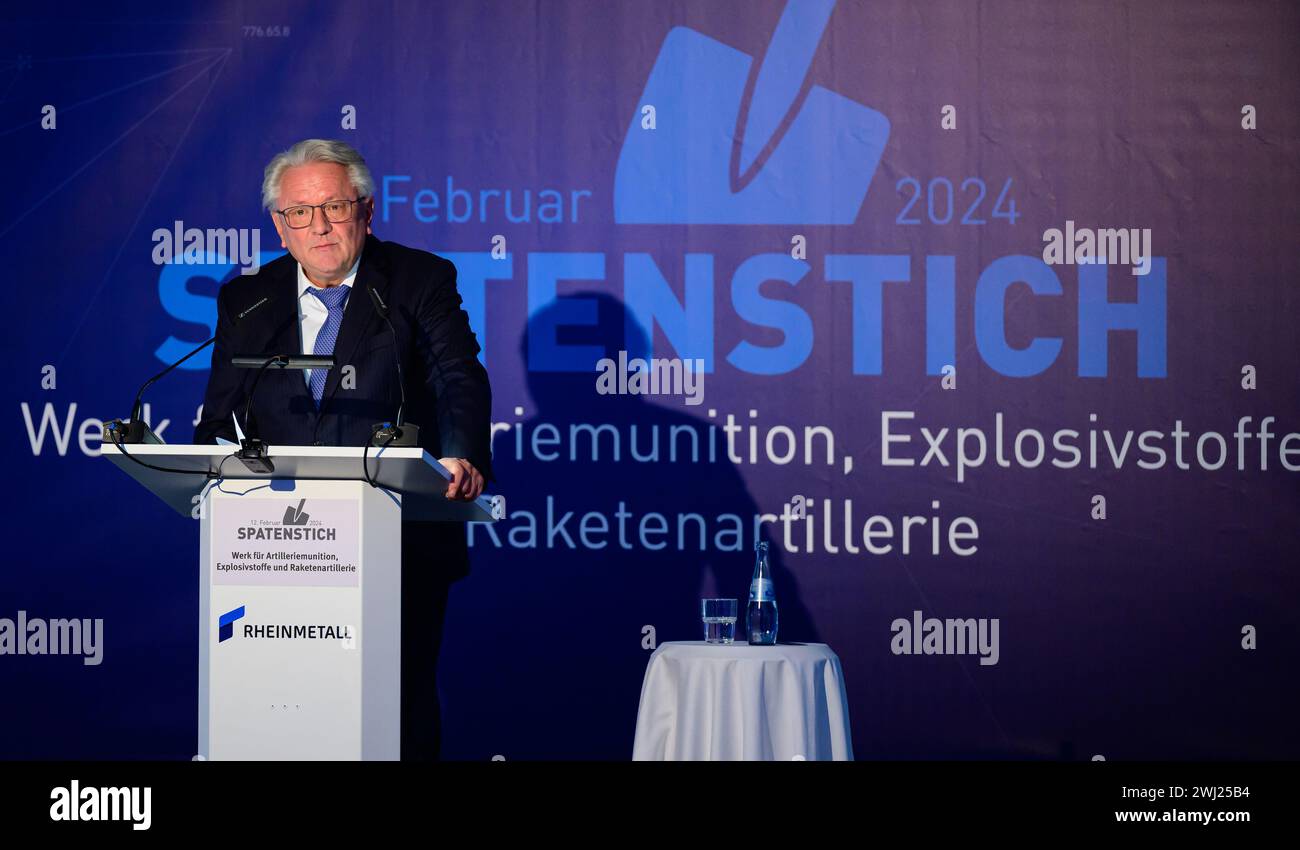 12 February 2024, Lower Saxony, Unterlüß: Armin Papperger, CEO of ...