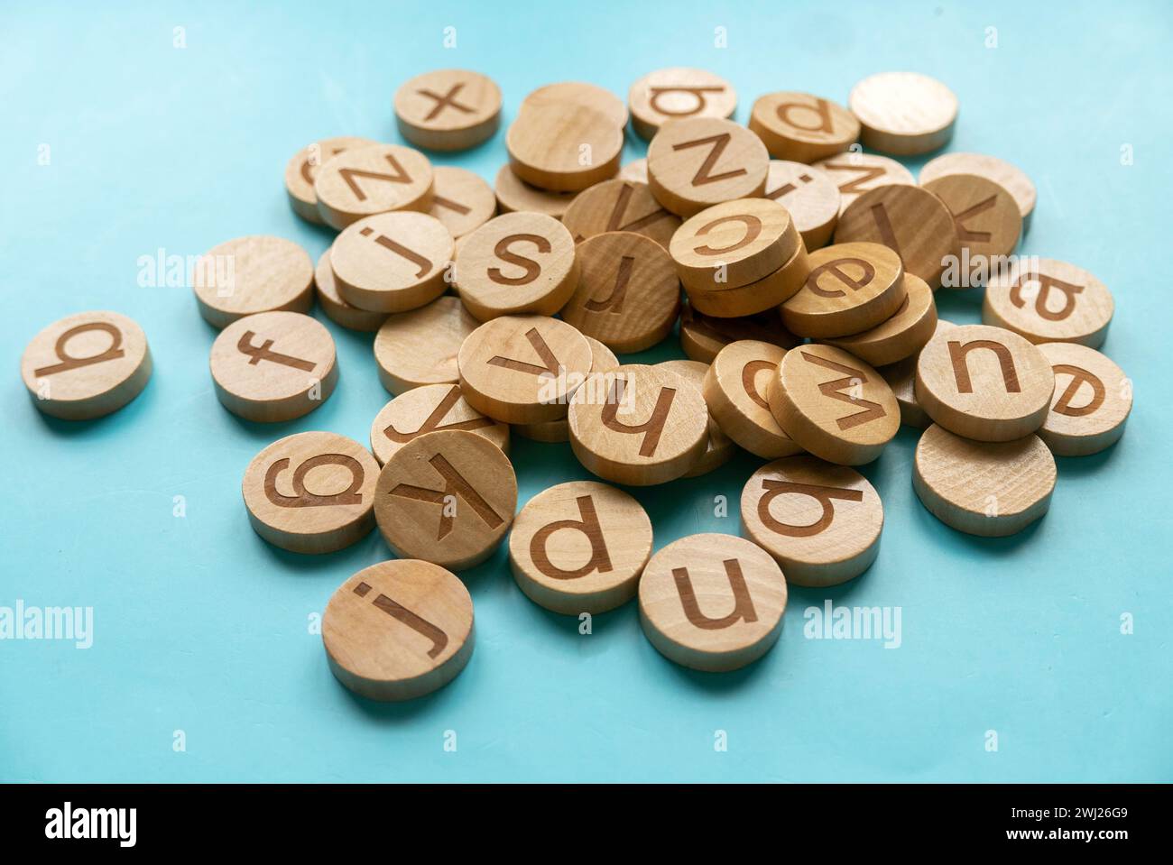 Blue letter over white hi-res stock photography and images - Alamy