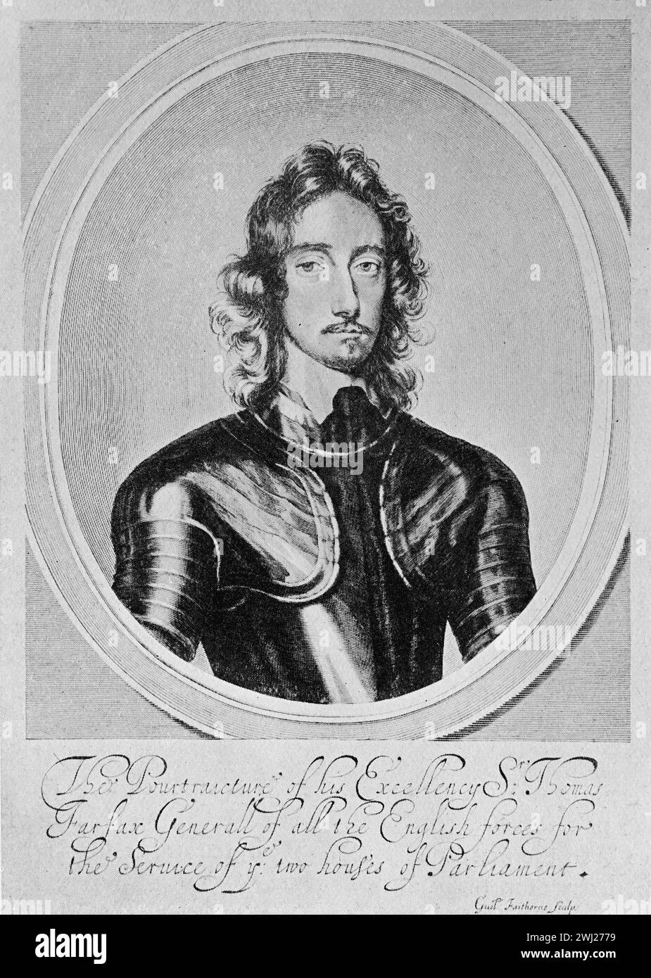 Portrait of Sir Thomas Fairfax, 3rd Lord Fairfax of Cameron (1612 – 1671) by William Faithorne ...