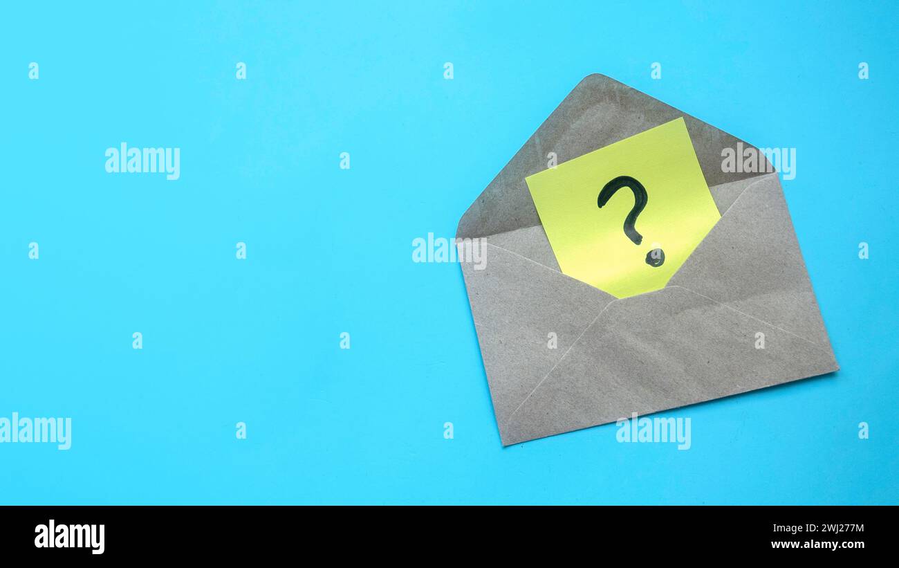Question mark envelope hi-res stock photography and images - Alamy