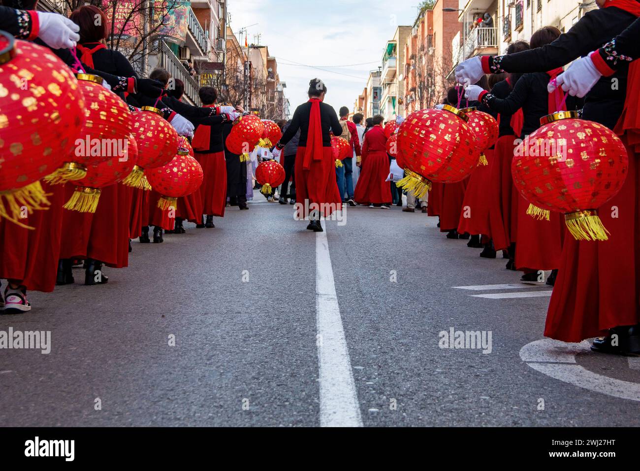 Chinese New Year Wooden Dragon Parade. In this case we can see the ...