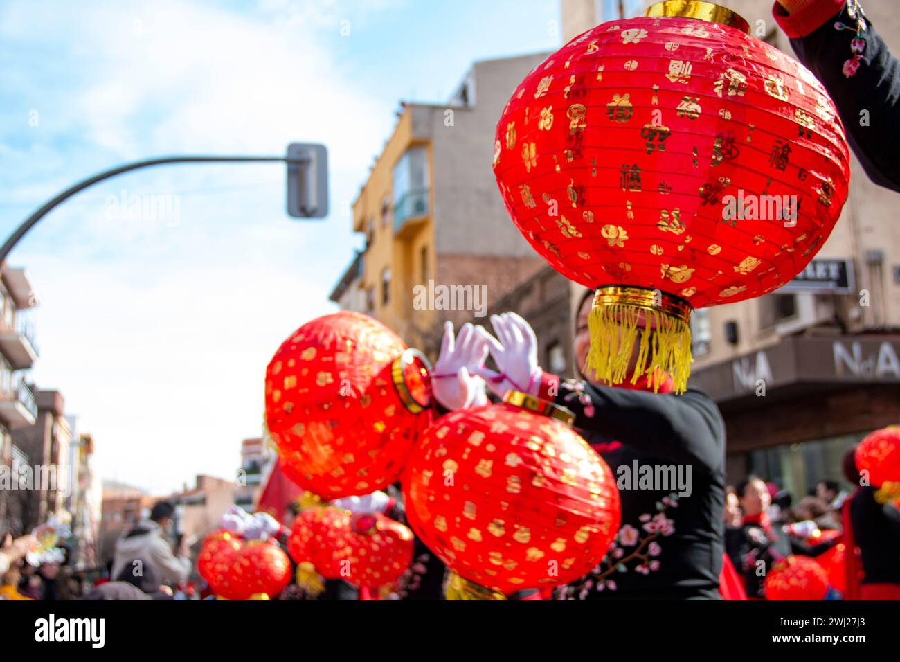 Chinese New Year Wooden Dragon Parade. In this case we can see the ...