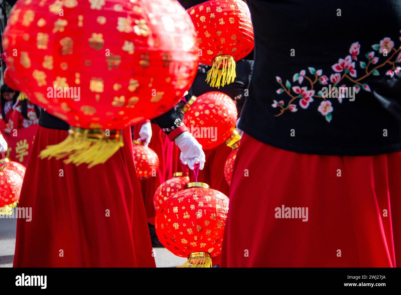 Chinese New Year Wooden Dragon Parade. In this case we can see the ...