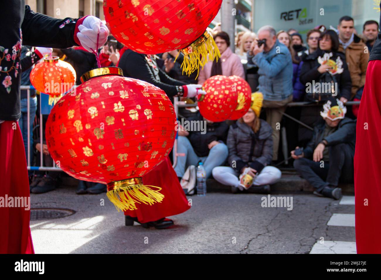 Chinese New Year Wooden Dragon Parade. In this case we can see the ...