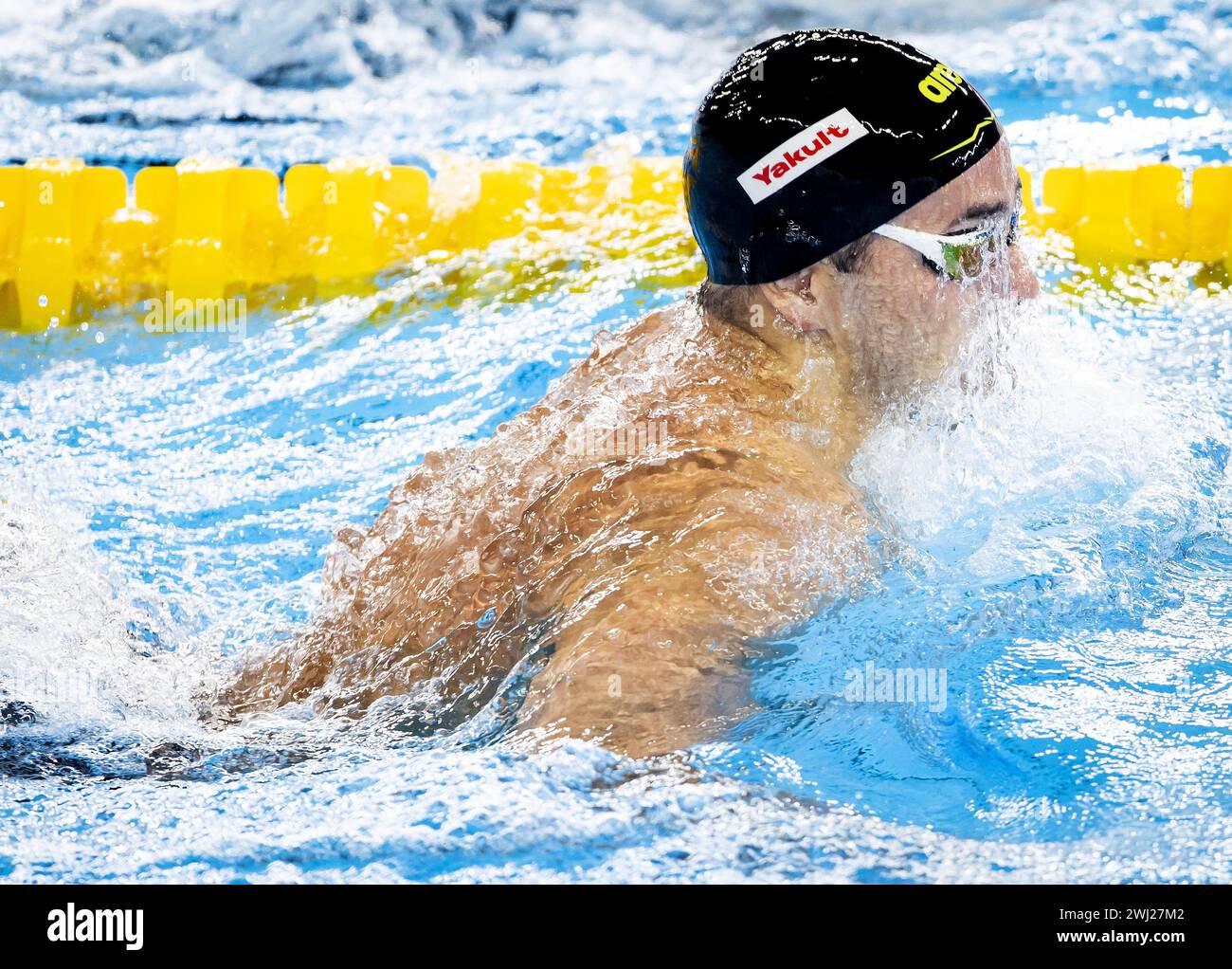 DOHA - Arno Kamminga in action in the men's 100 school finals during ...
