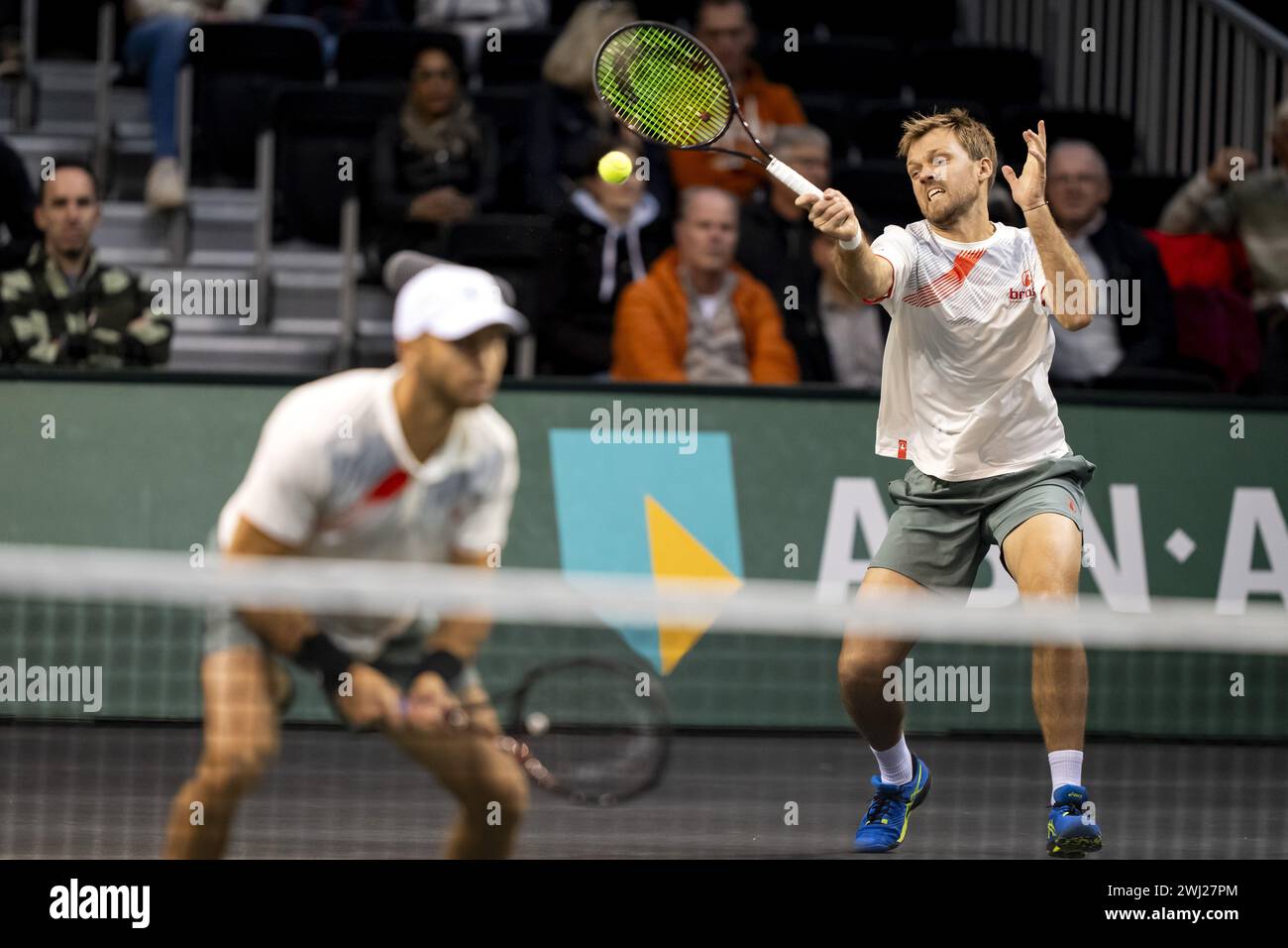 ROTTERDAM - Kevin Krawietz (GER) and Tim Puetz (GER) in action against ...