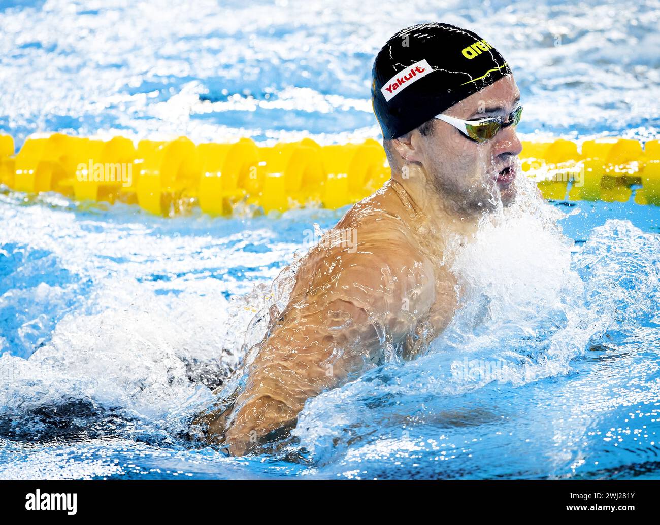 DOHA - Arno Kamminga in action in the men's 100 school finals during ...