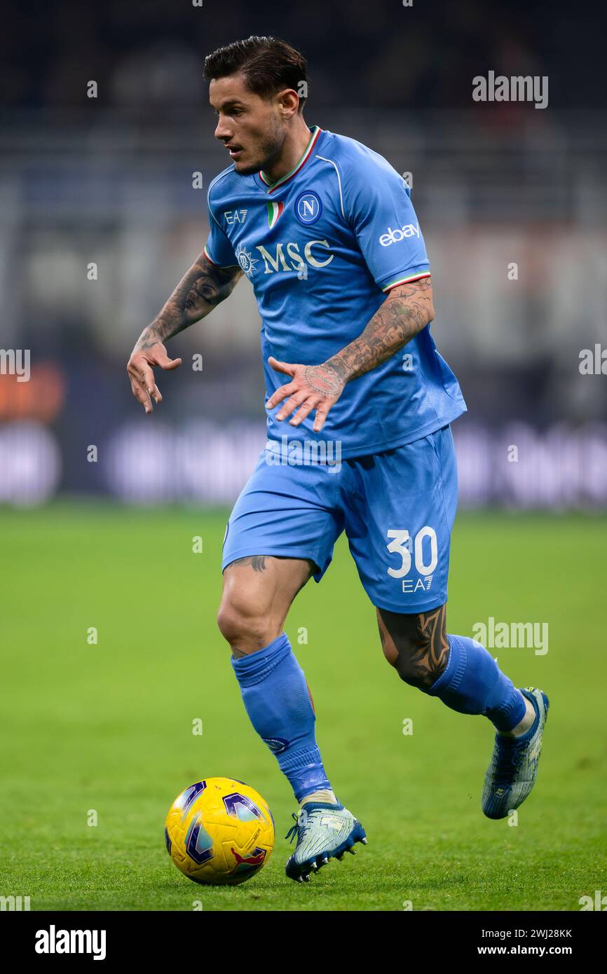 Milan, Italy. 11 February 2024. Pasquale Mazzocchi of SSC Napoli in ...