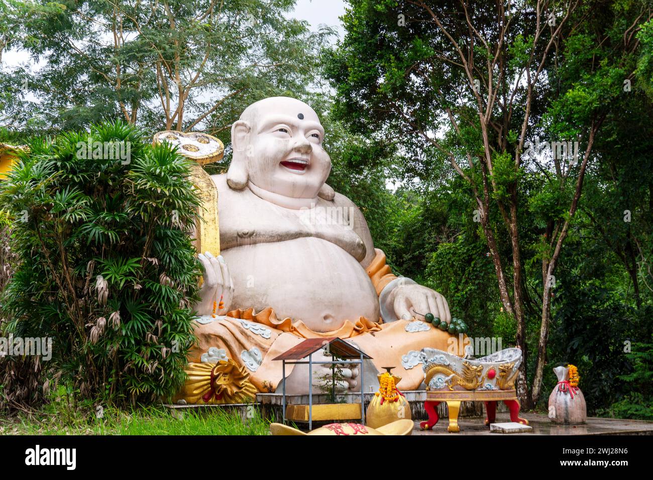 Statue of laughing Budda in Hat Yai Stock Photo - Alamy