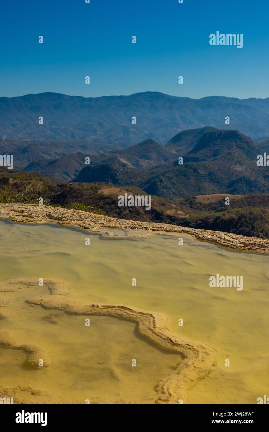 Beautiful landscape in Hierve el Agua in the state of Oaxaca Stock ...