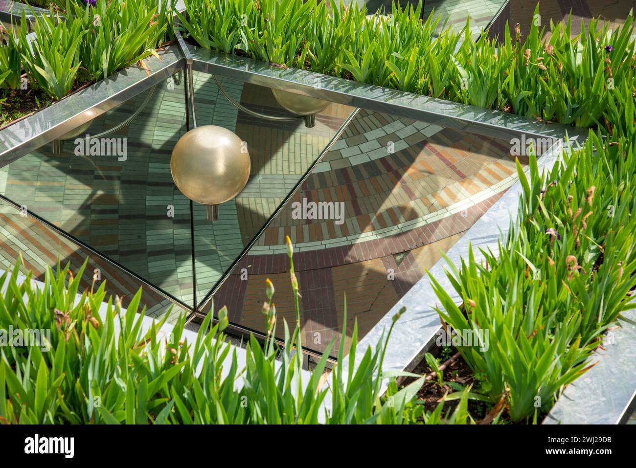 Artistic atrium of a pedestrian underpath Stock Photo - Alamy