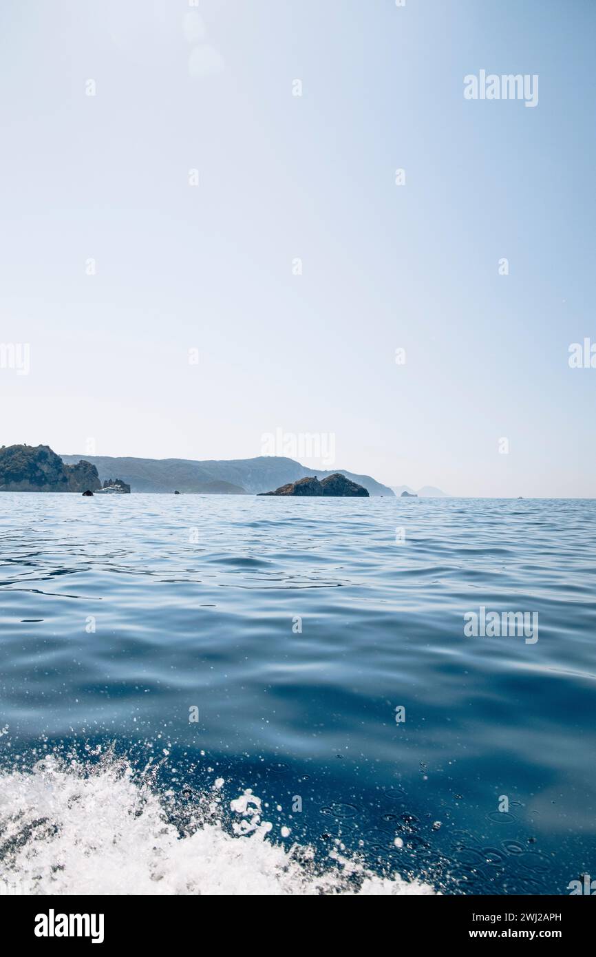 A vertical of the blue sea at Corfu, Greece Stock Photo - Alamy