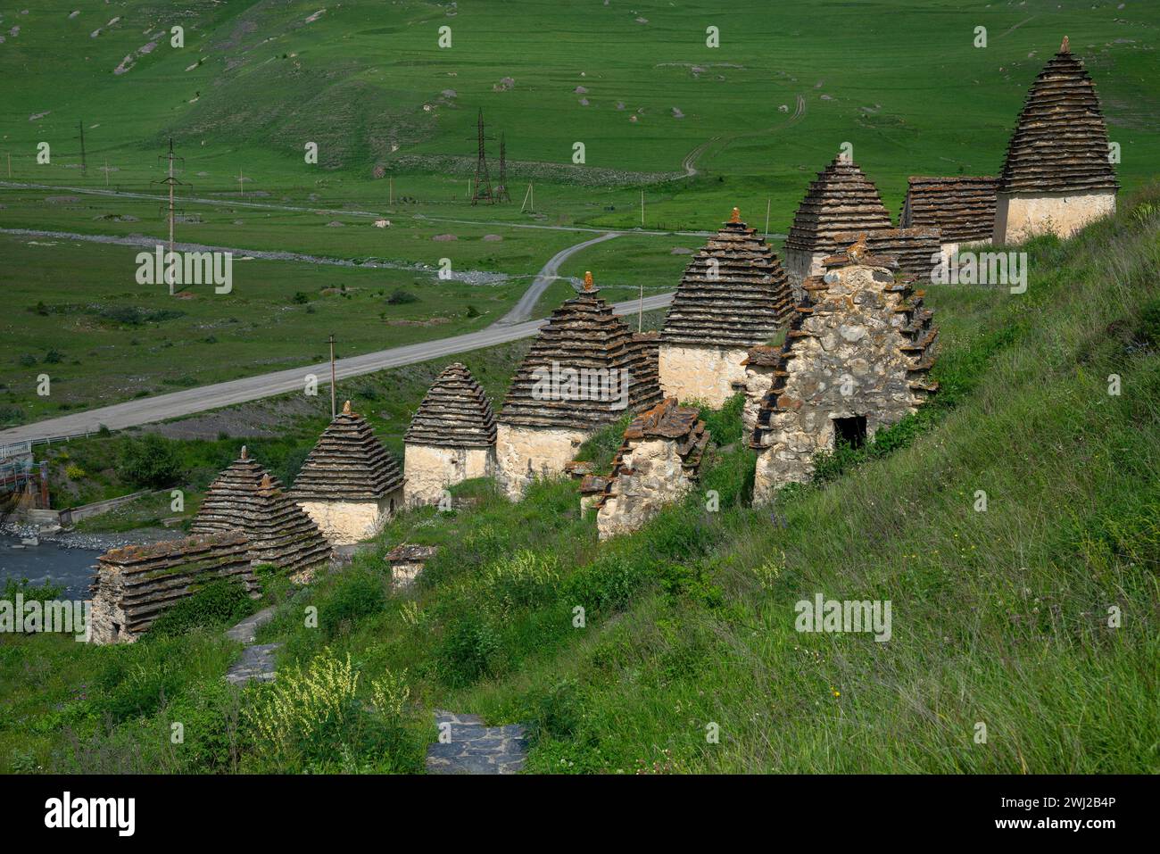 On the territory of Dargavs (city of the dead), North Ossetia-Alania ...