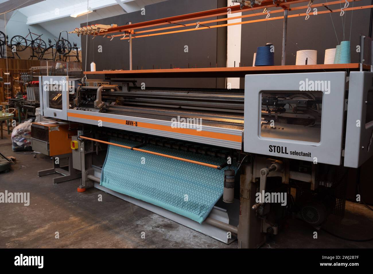 Herning Textile Museum, Old Fashion Weaving Machine With Spool of Wool ...