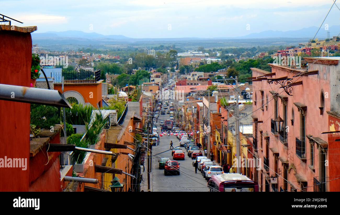 Street in a small Mexican town Stock Photo - Alamy