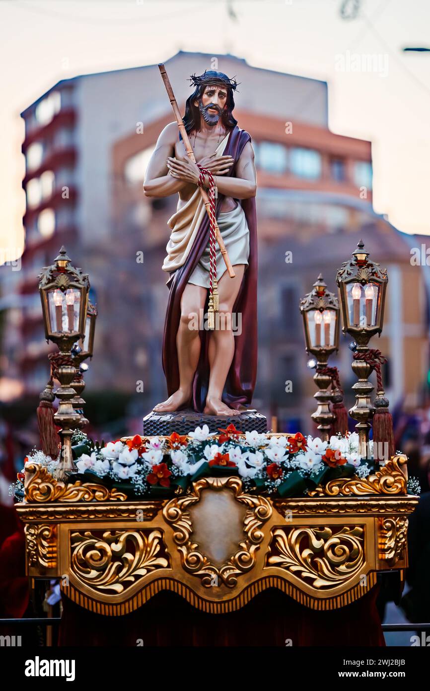 Image of the christ in the procession of the ascent to calvary Stock ...