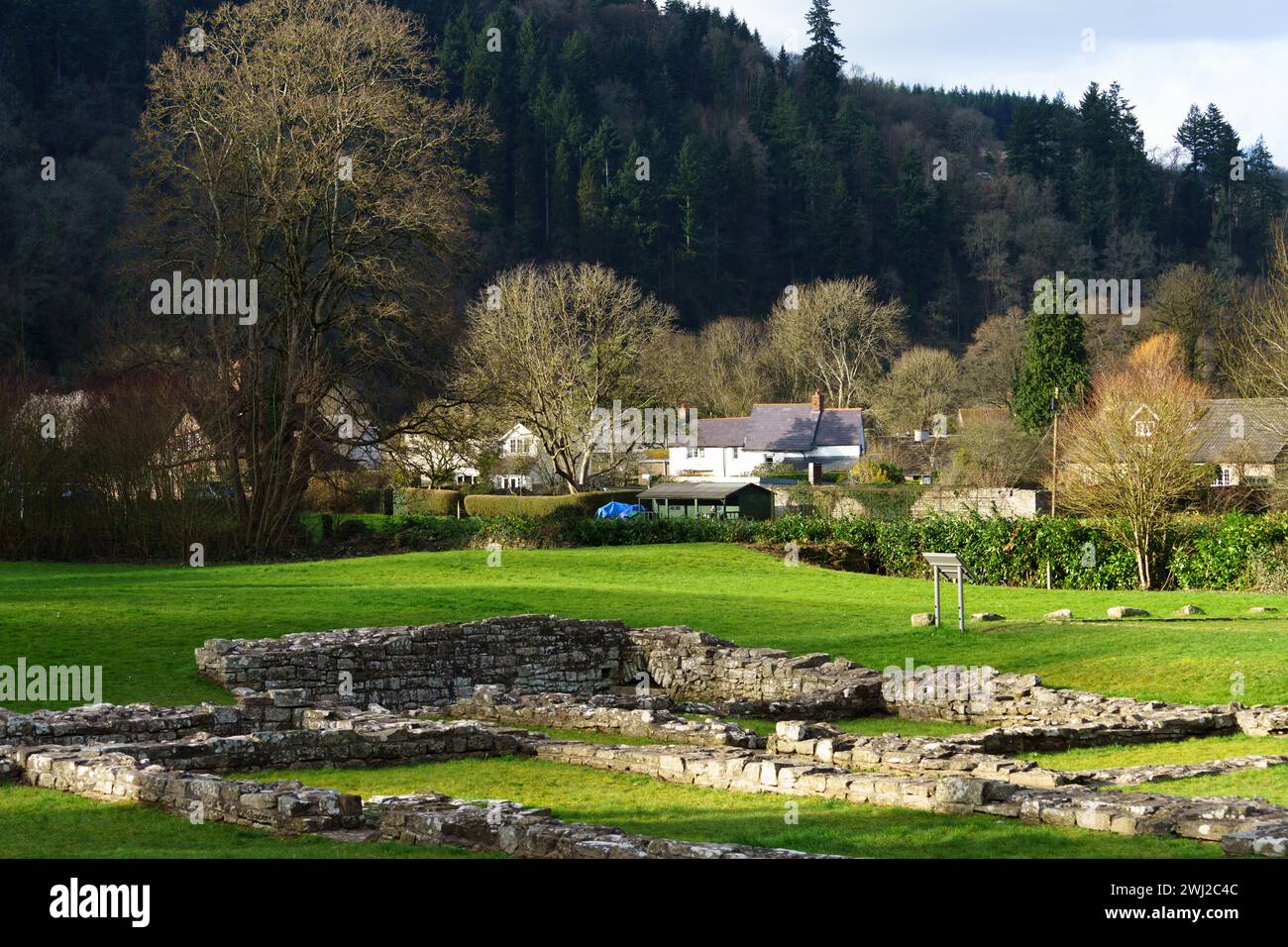 The village of Tintern, Monmouthshire, South Wales, as seen from the ...