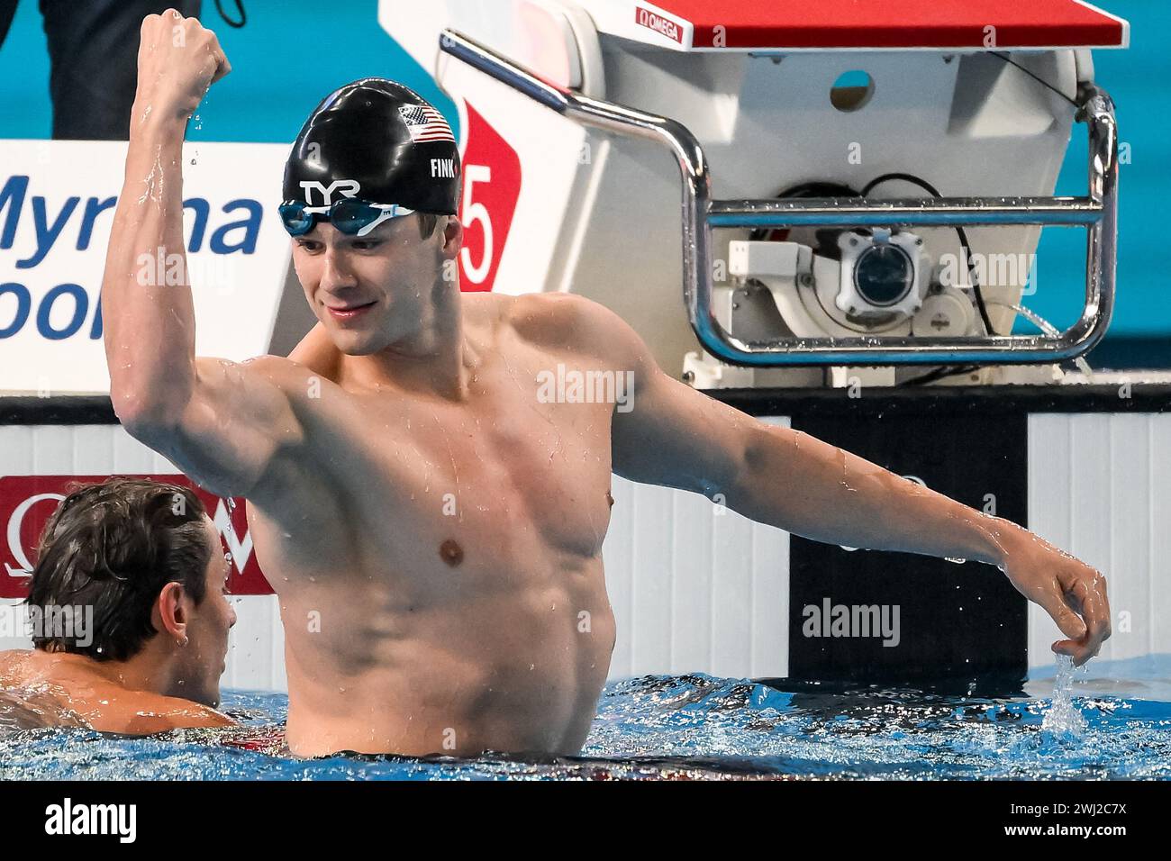 Nic fink of united states of america gold medal hi-res stock ...