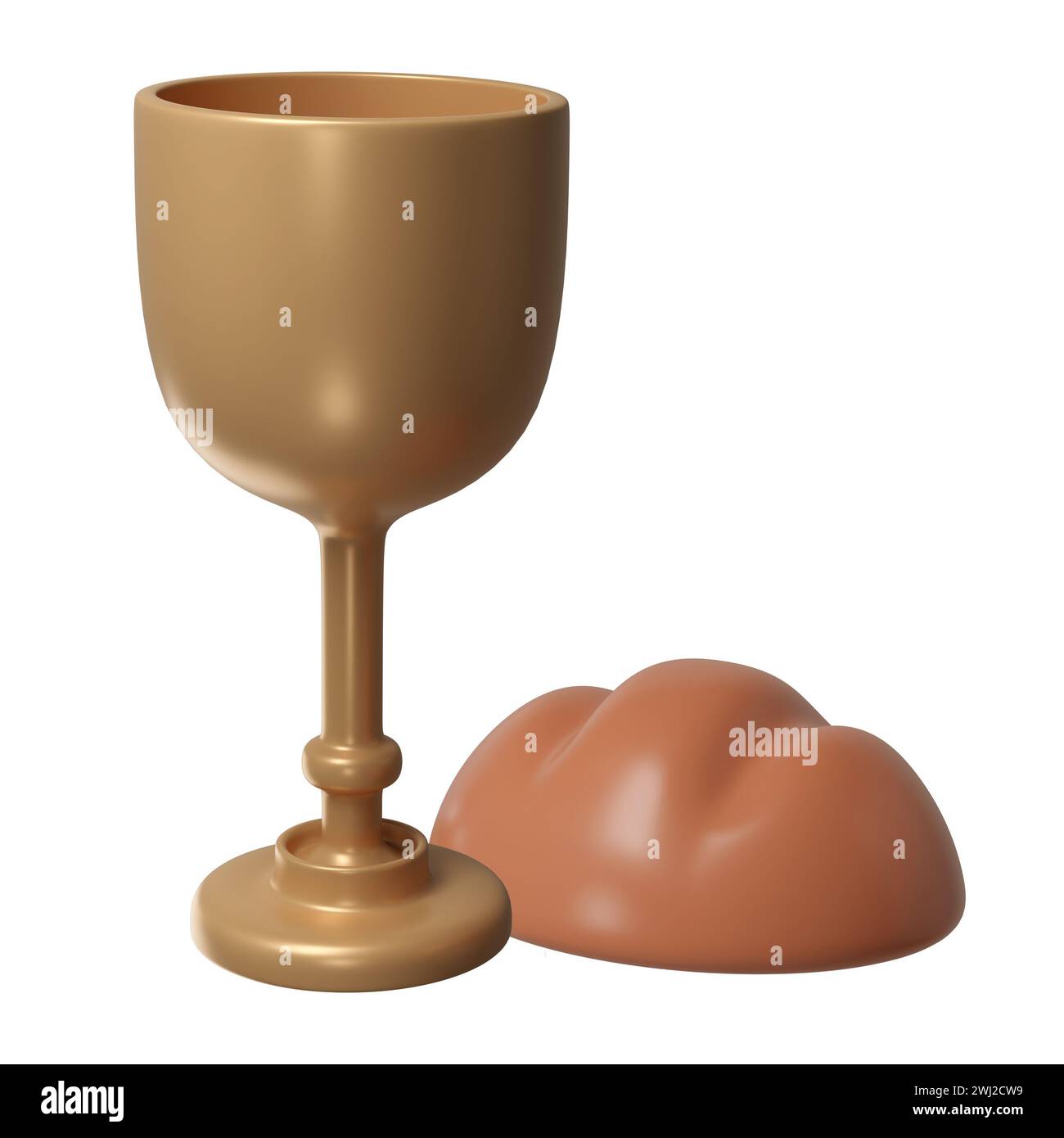 3d icon participle eucharist breaking bread and vine. Sacrament of Holy ...