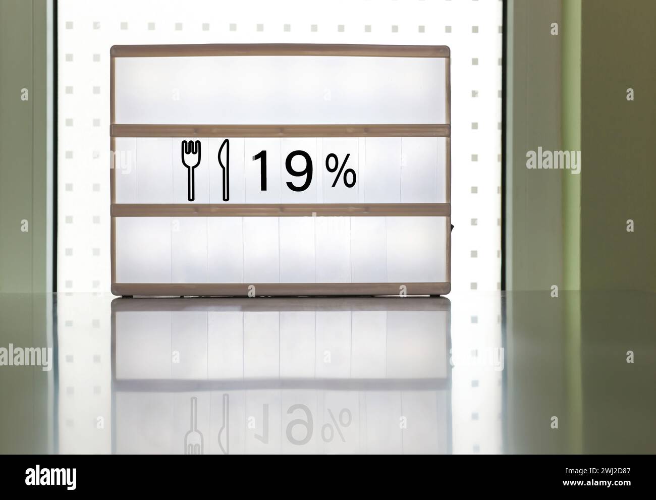 VAT increase in the catering industry. message on white sign. concept ...