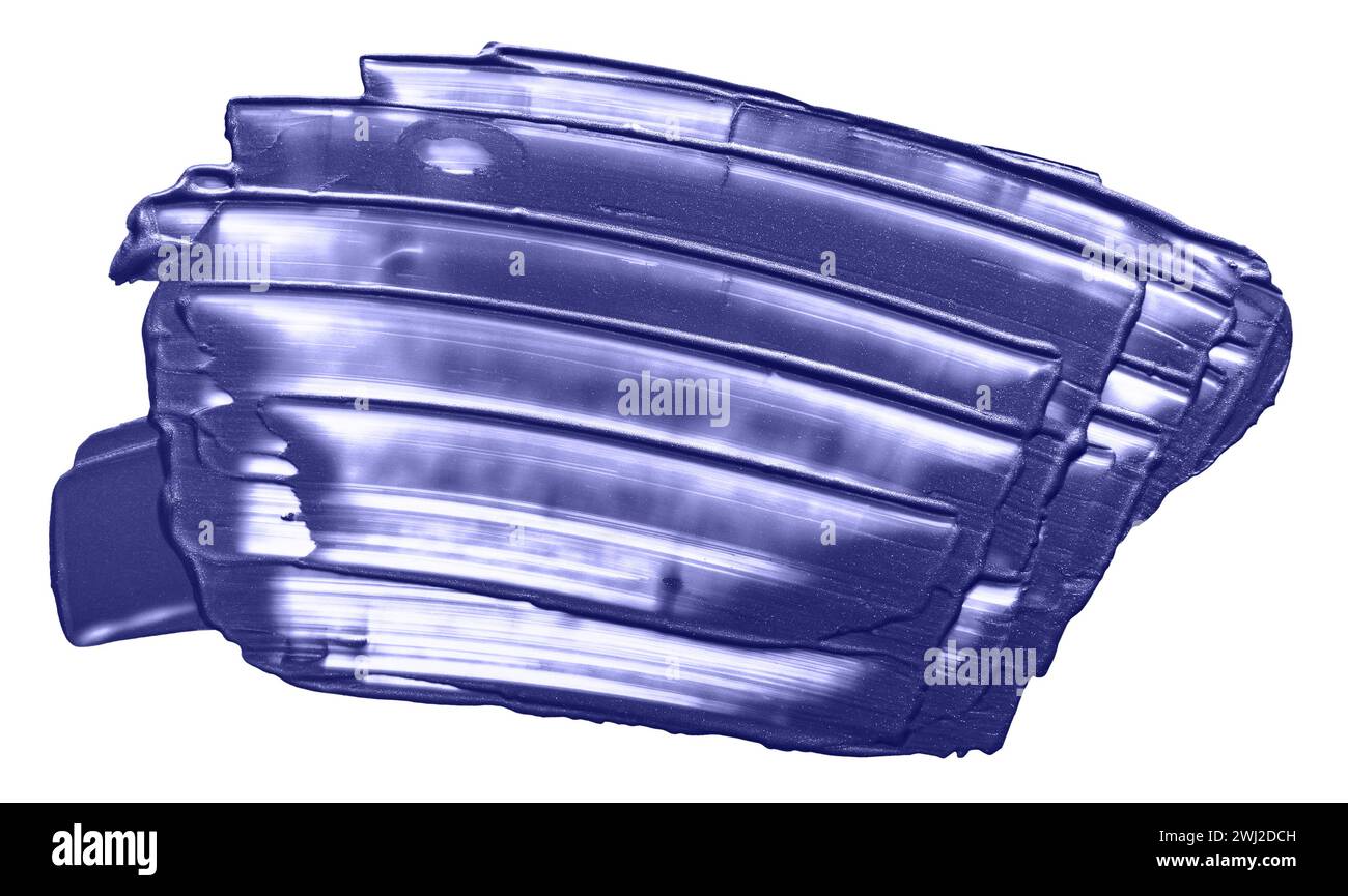 Violet metallic paint smears isolated on white background. Paint ...