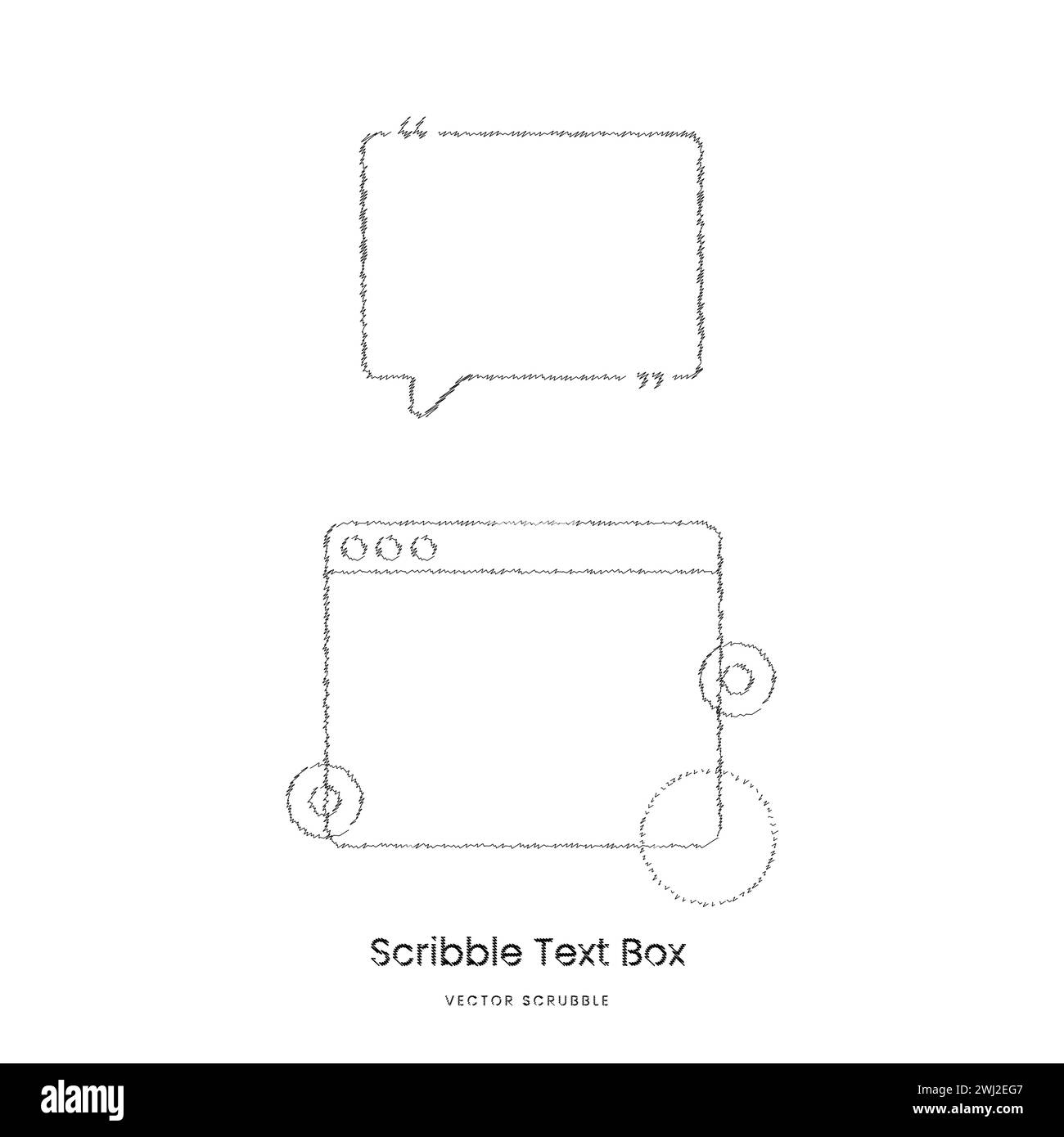 Scribble text box design Stock Vector Image & Art - Alamy