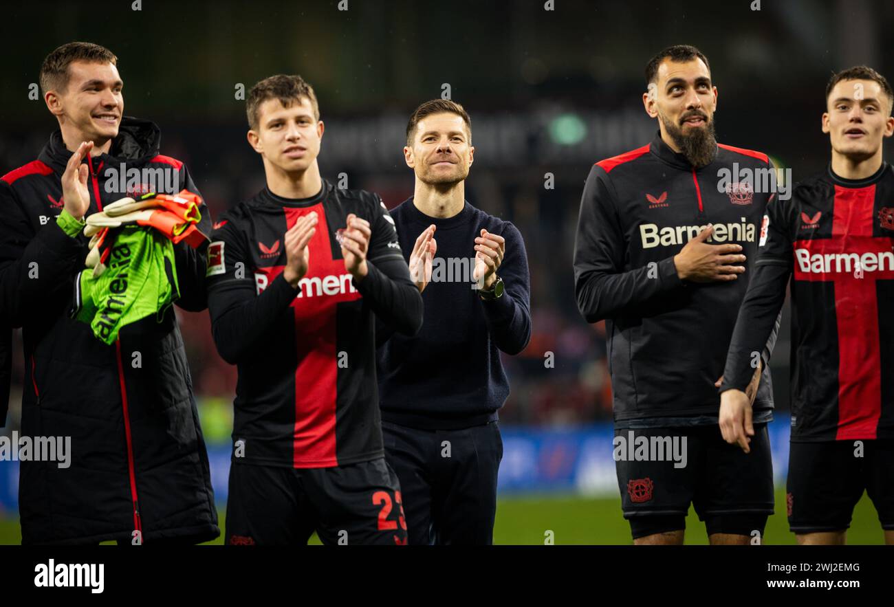 Leverkusen, Germany. 10th Feb 2024. Trainer Xabi Alonso (Leverkusen ...