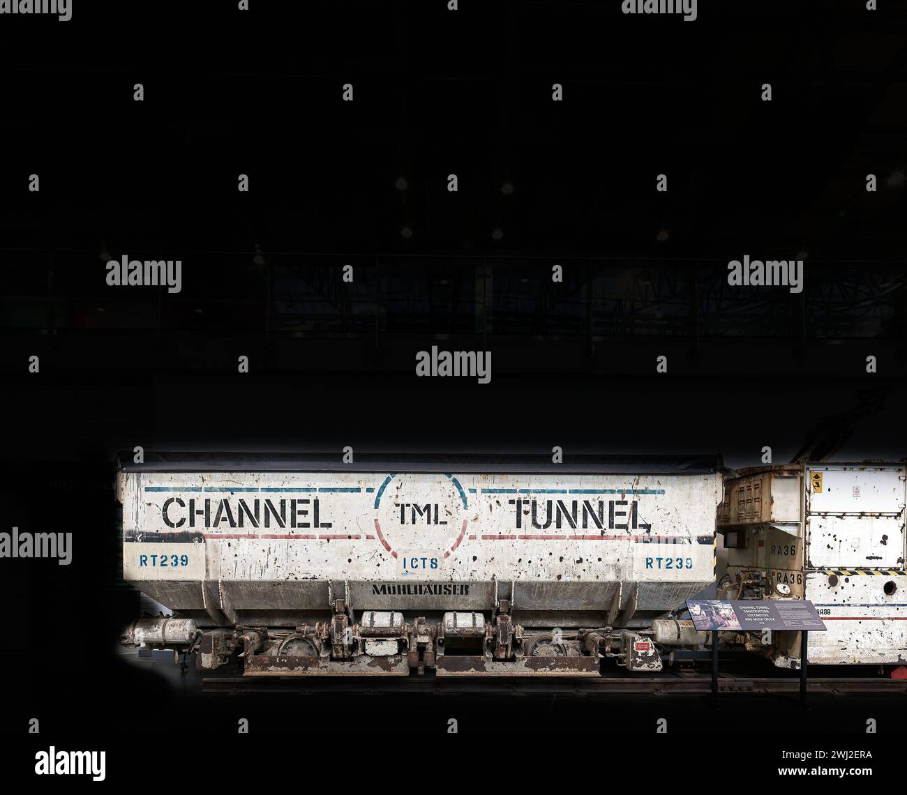 Channel Tunnel truck used to excavate material for the railway; rail ...